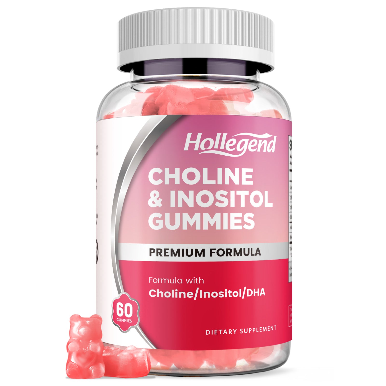 Choline Gummies Sugar Free 60 Count with Inositol & DHA Supplements ...