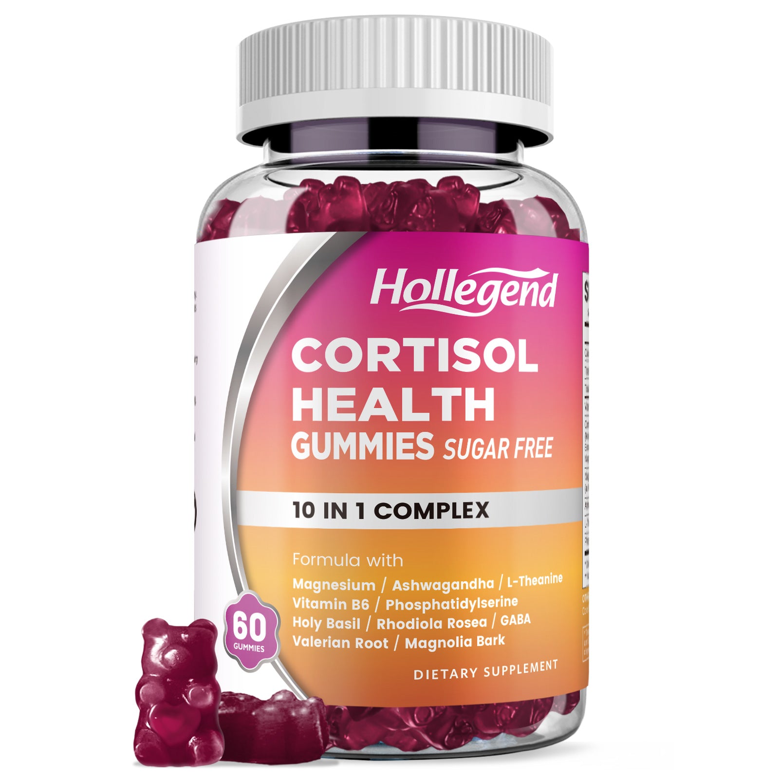 Cortisol Gummies Sugar-Free Cortisol Supplement with Ashwagandha 60 Co ...